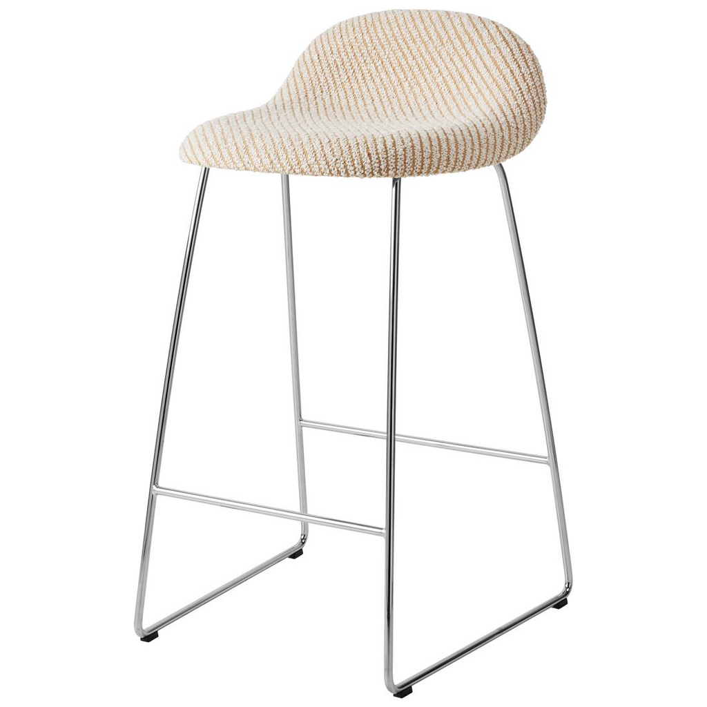 GUBI 3D Counter Stool - Front Upholstered, Sledge base by Gubi — The ...