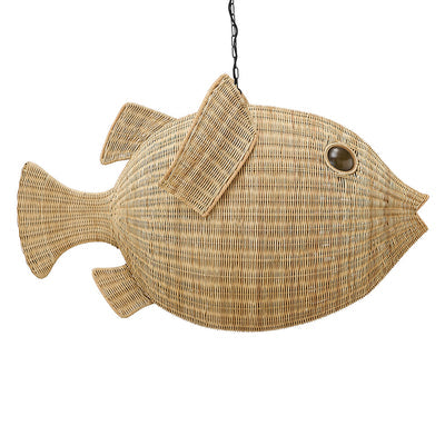 Wicker Blowfish Pendant - Large by Jonathan Adler — The Modern Shop