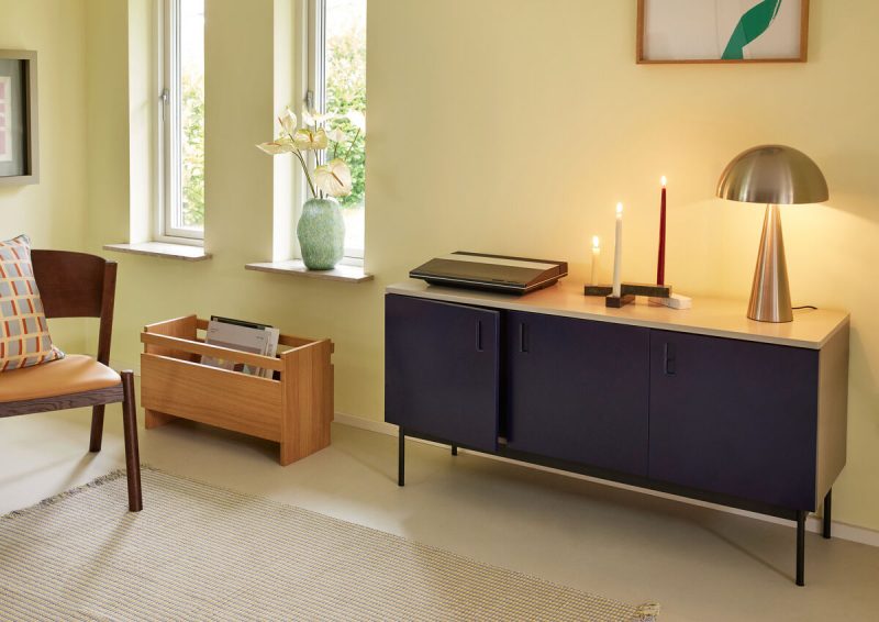 Study Console Table Dark Blue by Hübsch — The Modern Shop