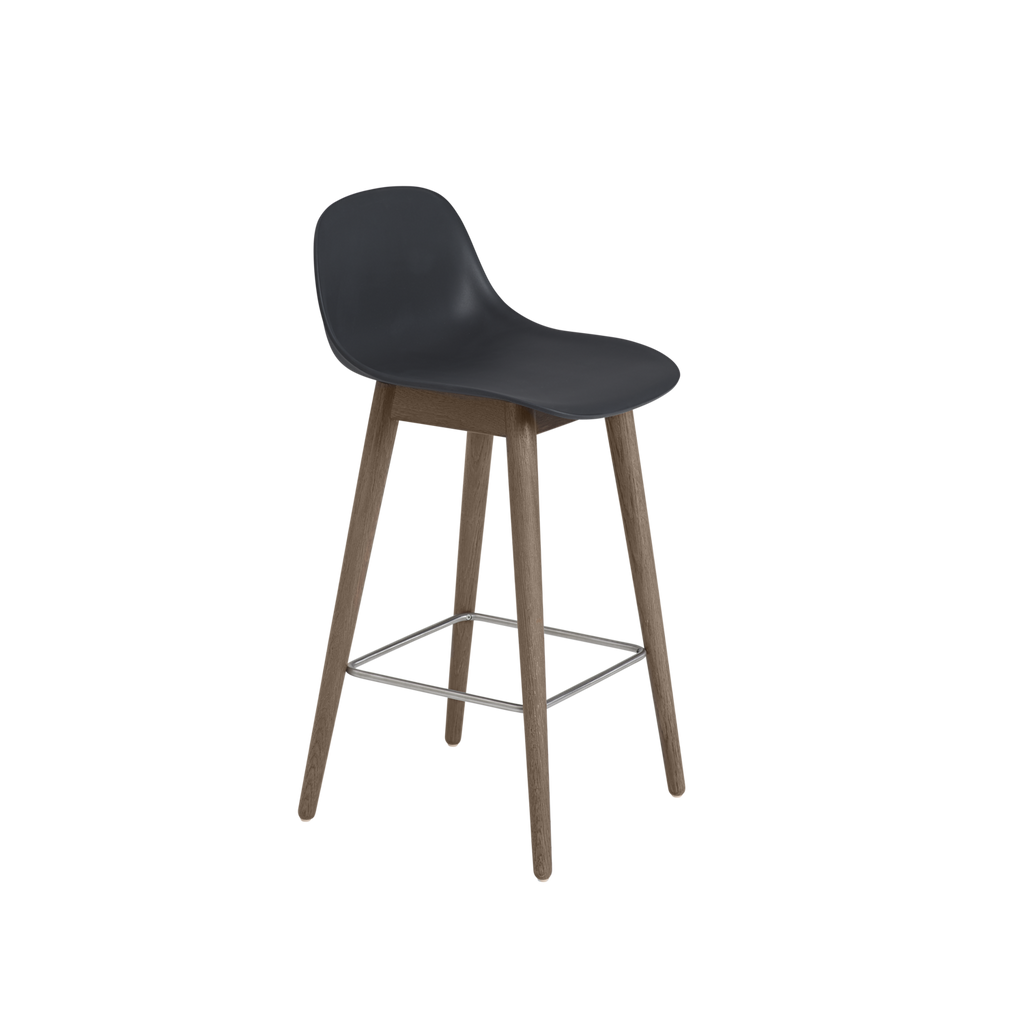 Fiber Counter Stool Wood Base by Muuto — The Modern Shop