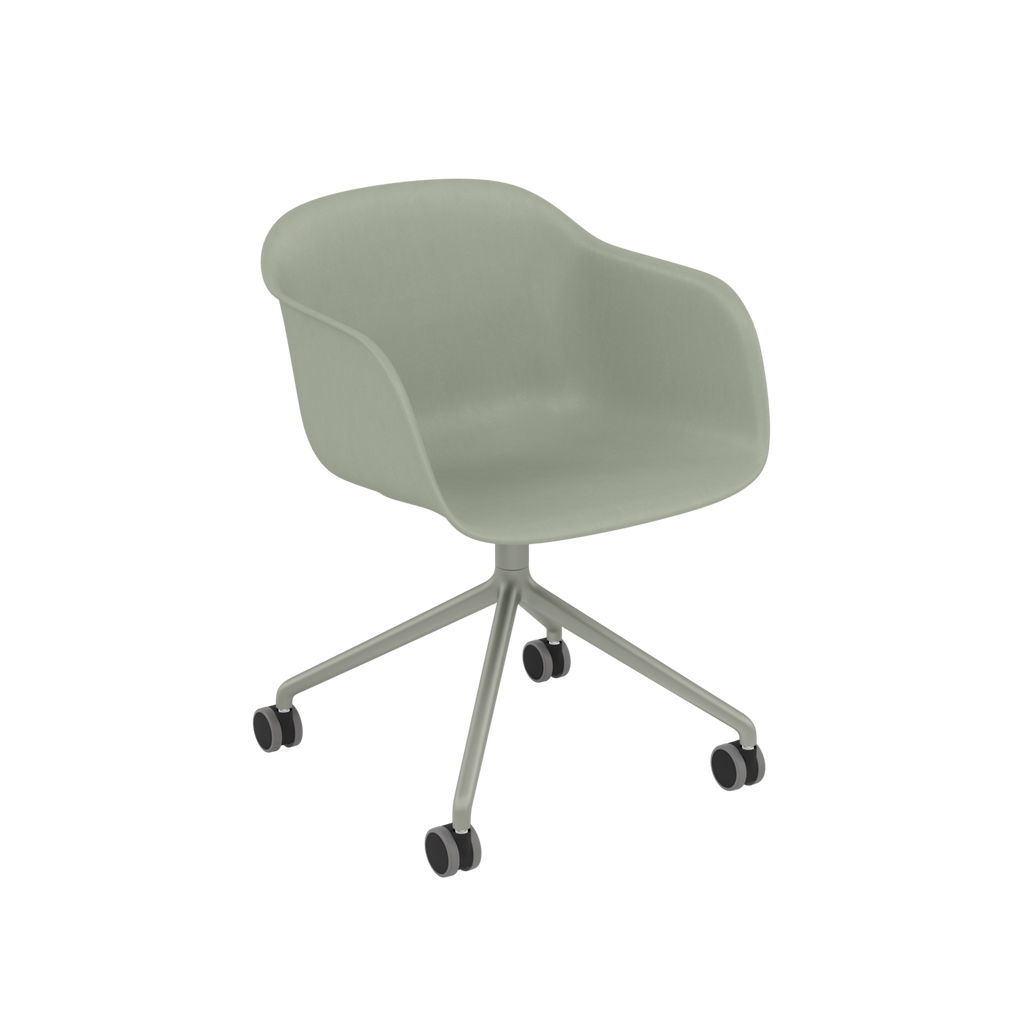 Fiber Armchair Swivel Base w. Castors – Front Upholstery by Muuto — The ...