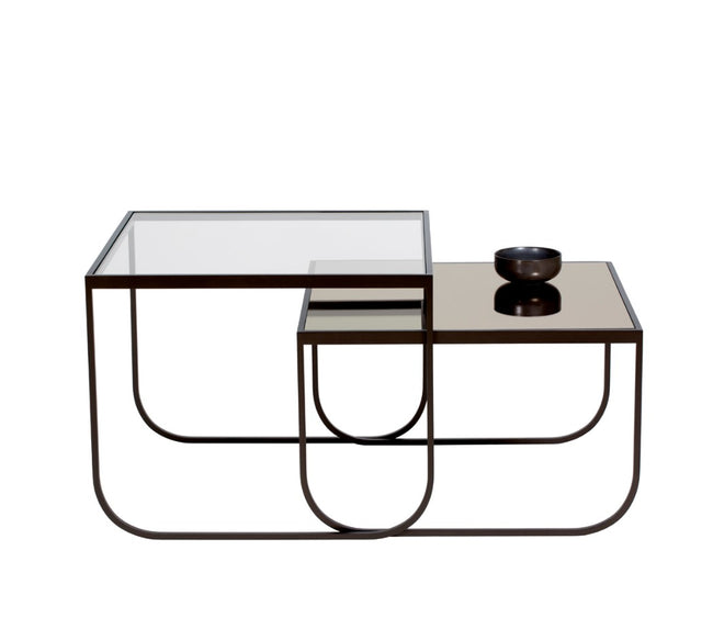 Tati Coffee Table Square with Glass Top - High and Low by Asplund — The ...